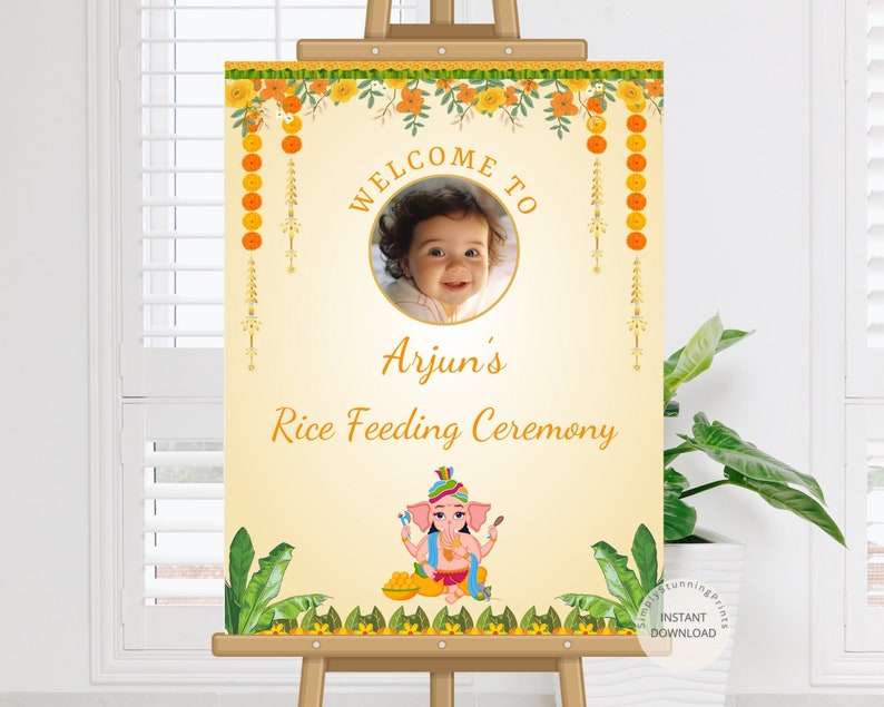 Editable Rice Feeding Function Welcome Sign Pasni Welcome Sign ...