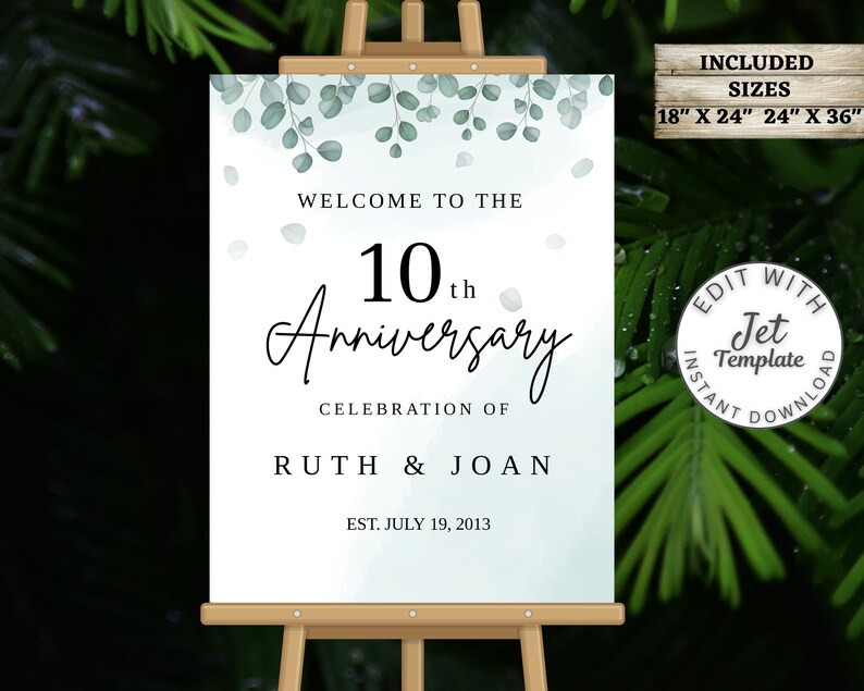 Wedding Anniversary Welcome Sign Anniversary Welcome Board - Etsy