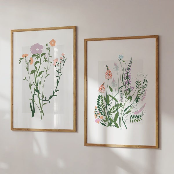 Botanical Print Set - Etsy