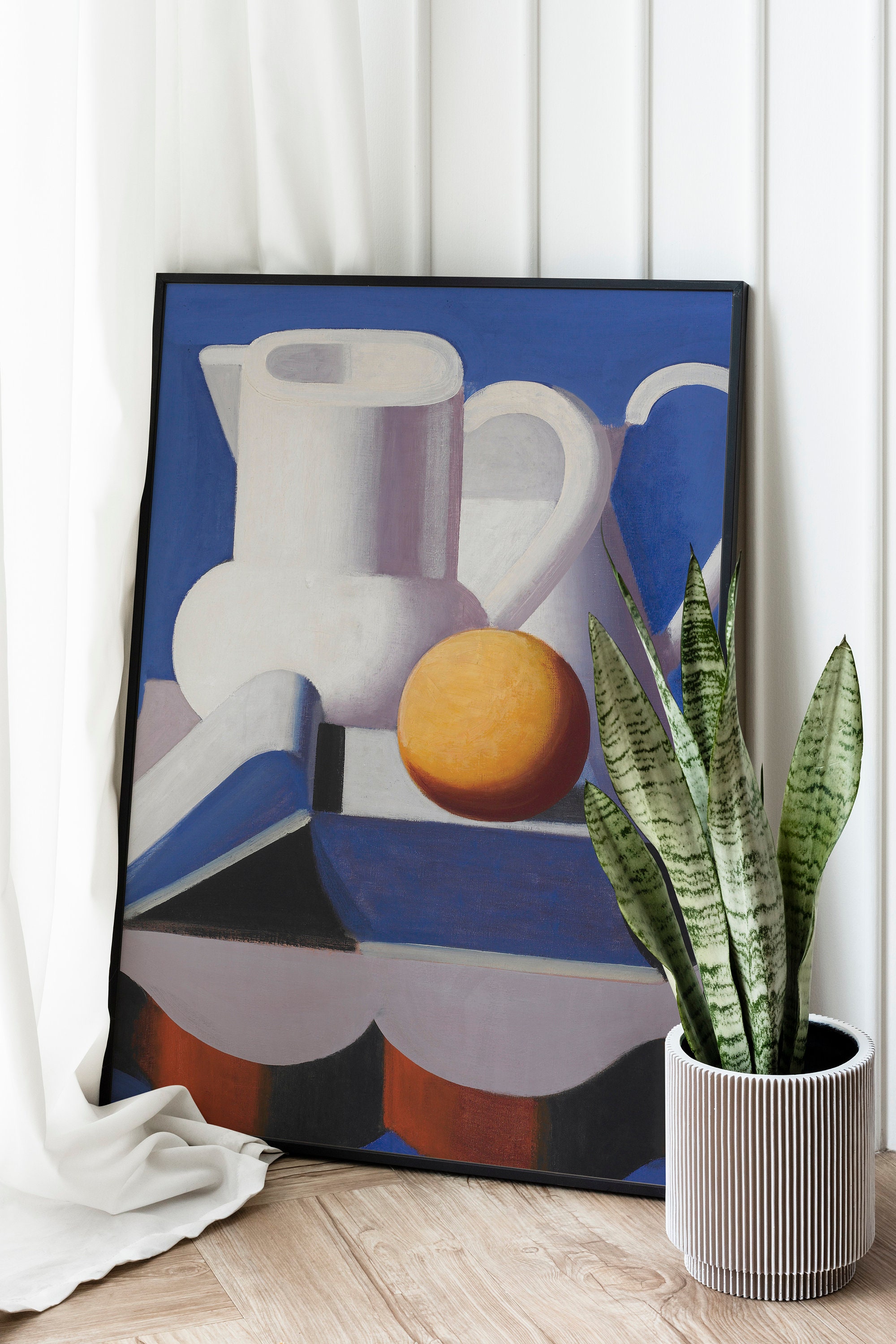 Still Life Print Blue Abstract Art Contemporary Decor - Etsy