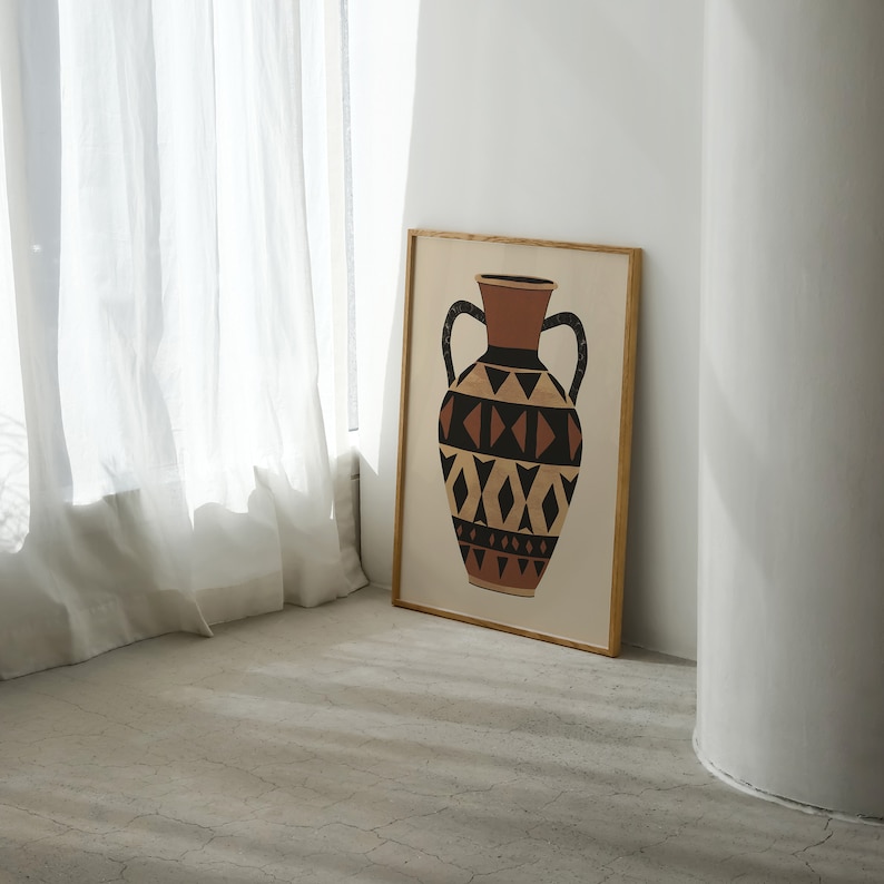 Aztec Vase Print: Terracotta Pottery Art (digital Download) - Etsy