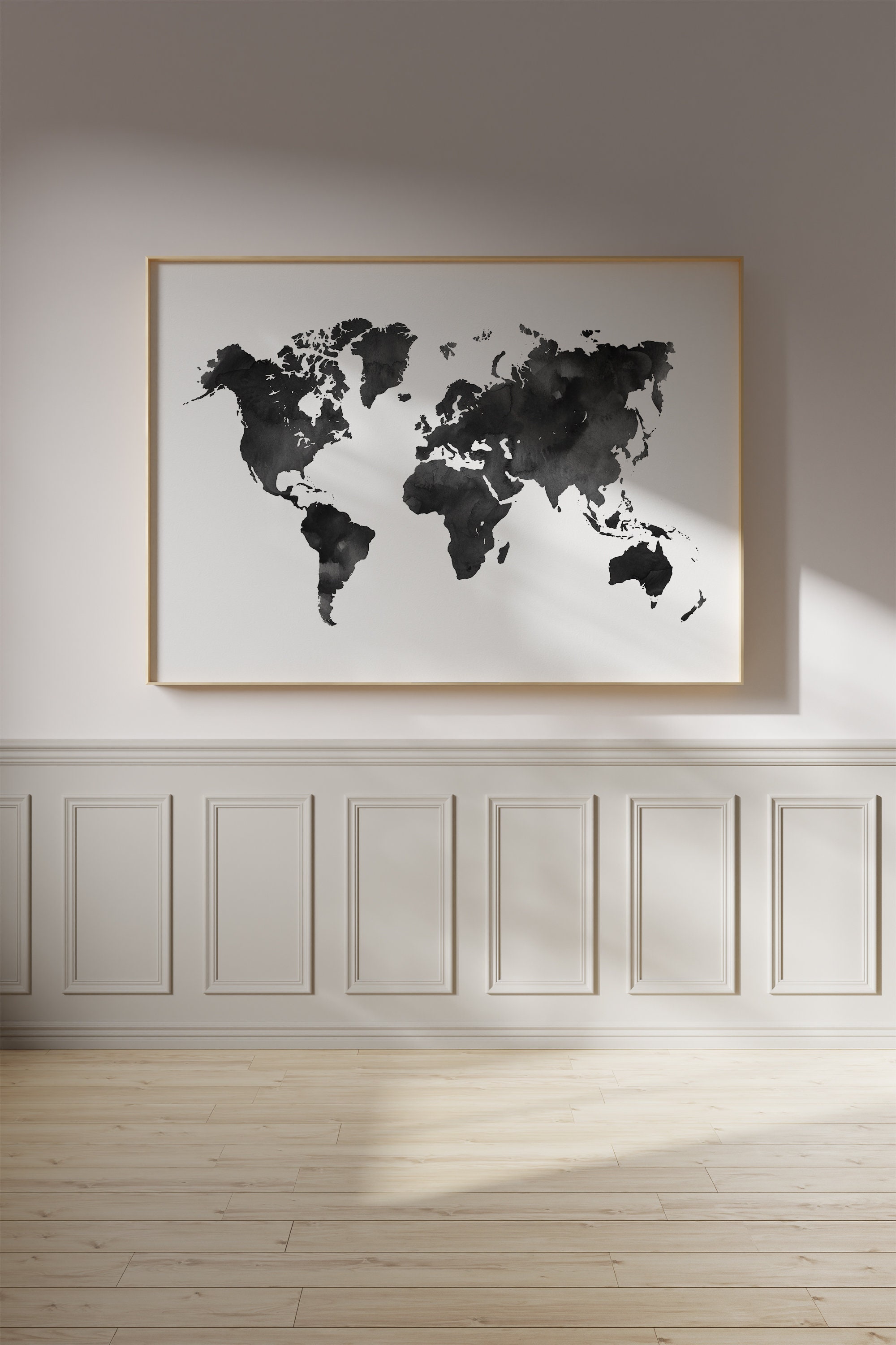 World Map Poster Watercolour World Map World Map Print - Etsy Canada