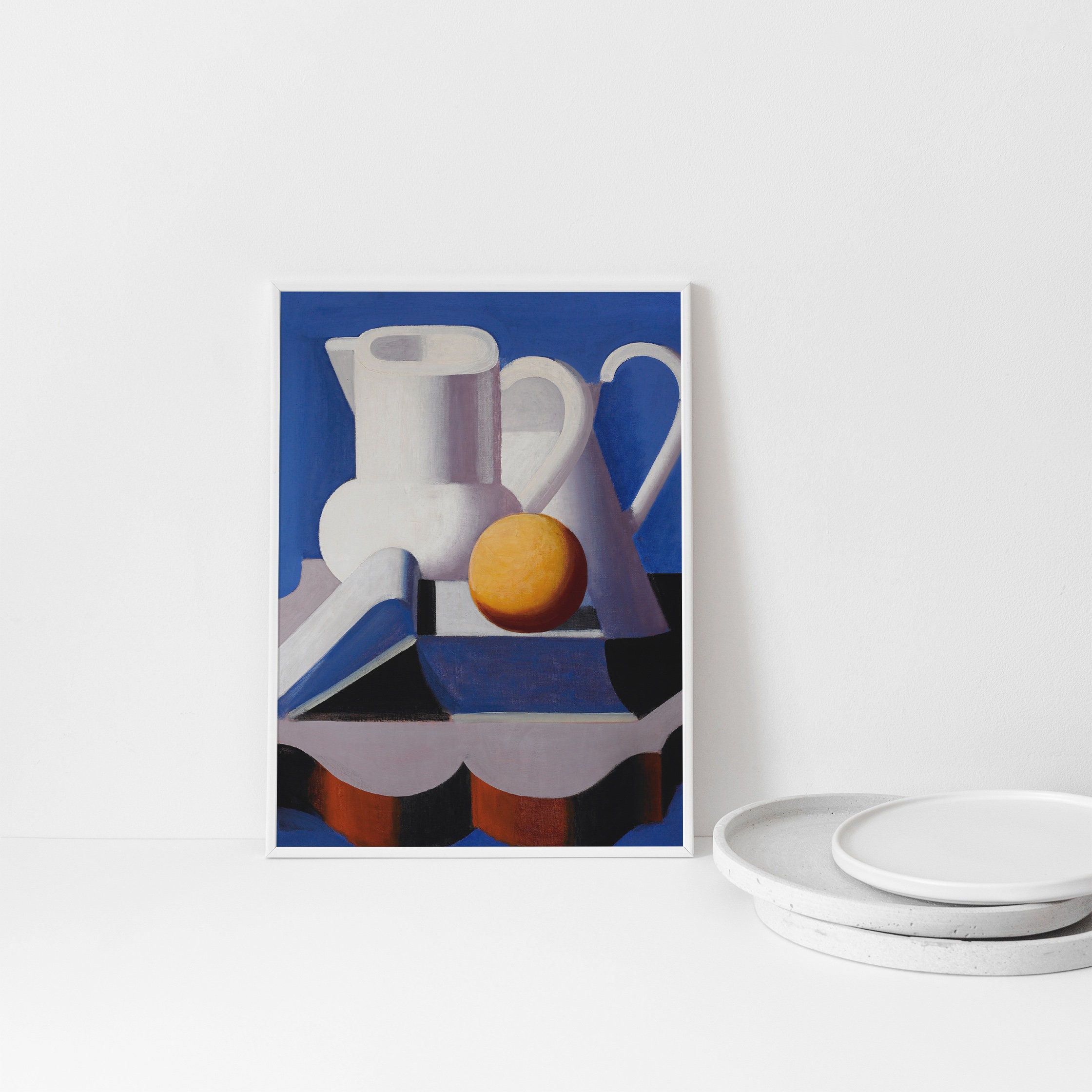 Still Life Print Blue Abstract Art Contemporary Decor - Etsy