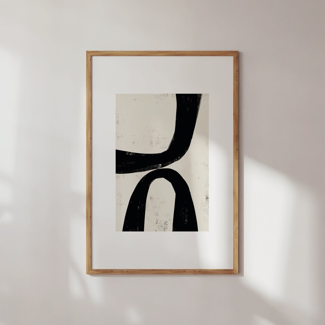 Minimalist Black and White Line Art Print (digital Download) - Etsy
