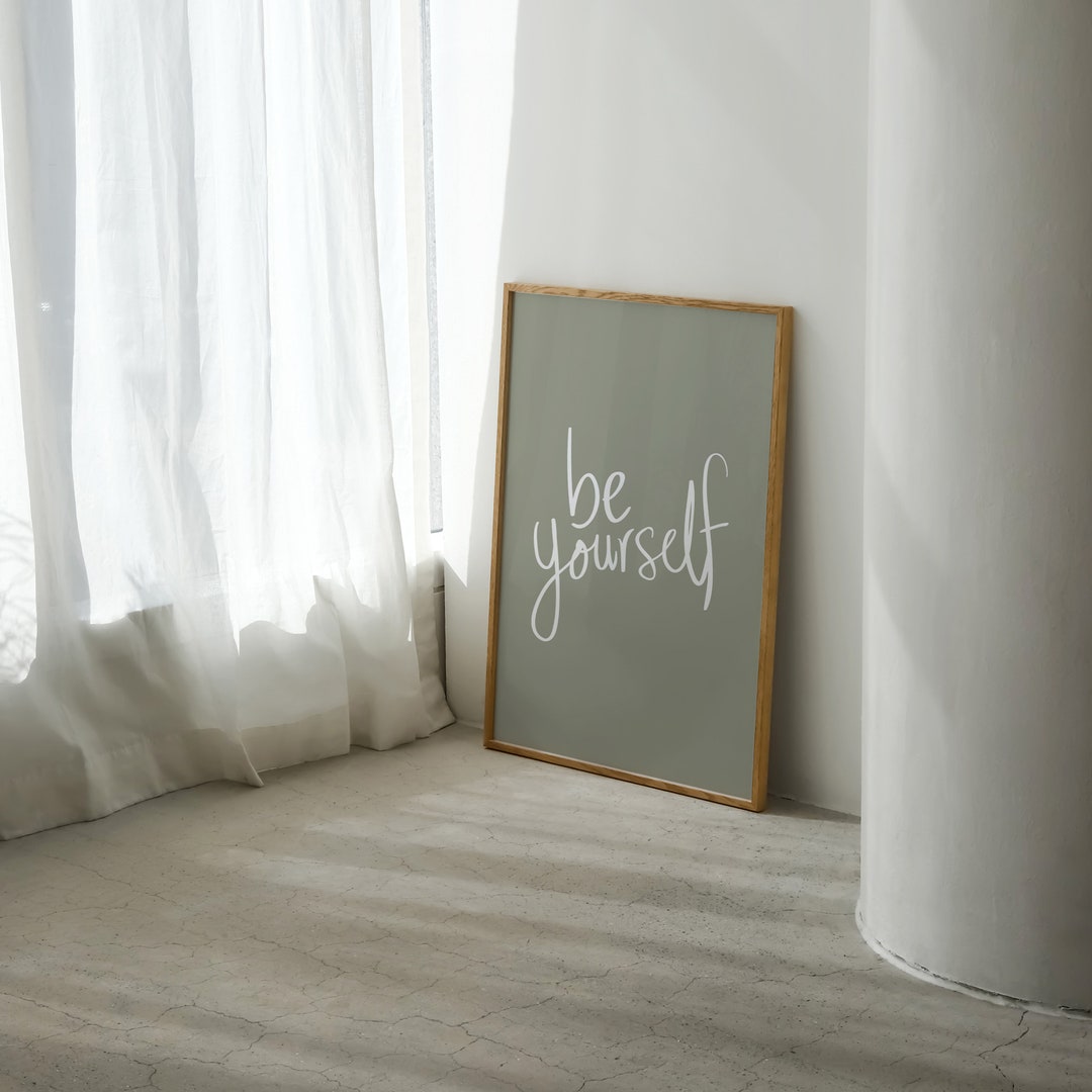 Be Yourself, Quote Art, Quote Print, Typography Art, Boho Print, Boho ...