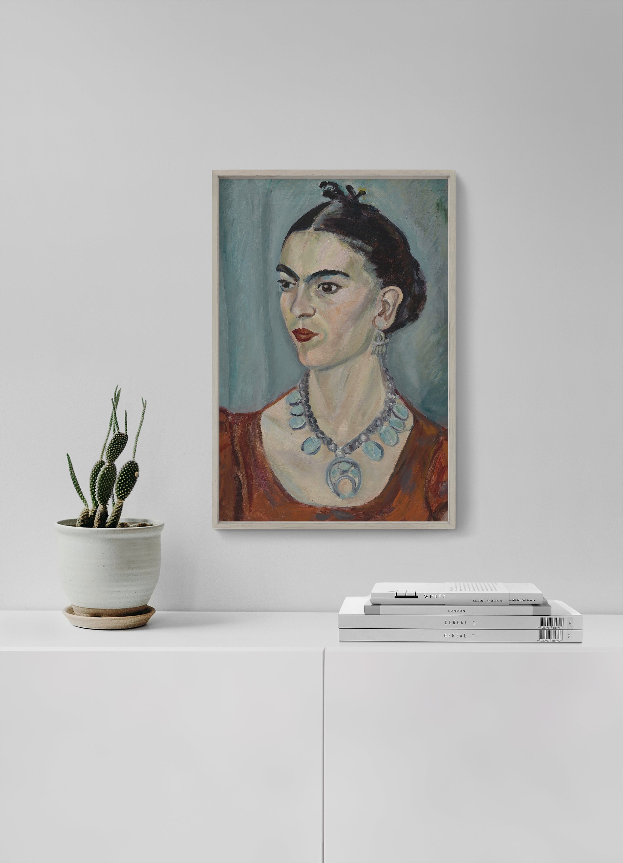 Vintage Frida Kahlo Portrait Art Mid Century Art Vintage - Etsy