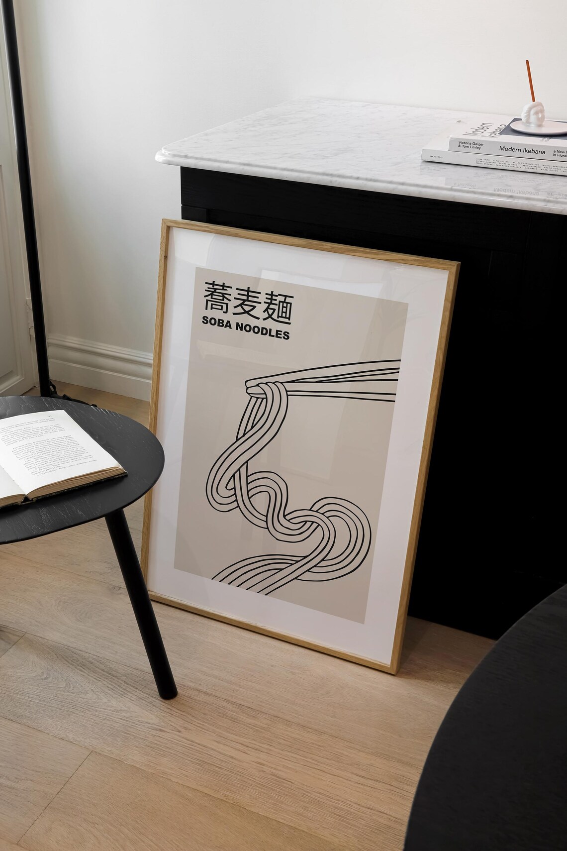 Soba Noodles Line Art Print: Minimalist Japanese Kitchen Decor (digital ...