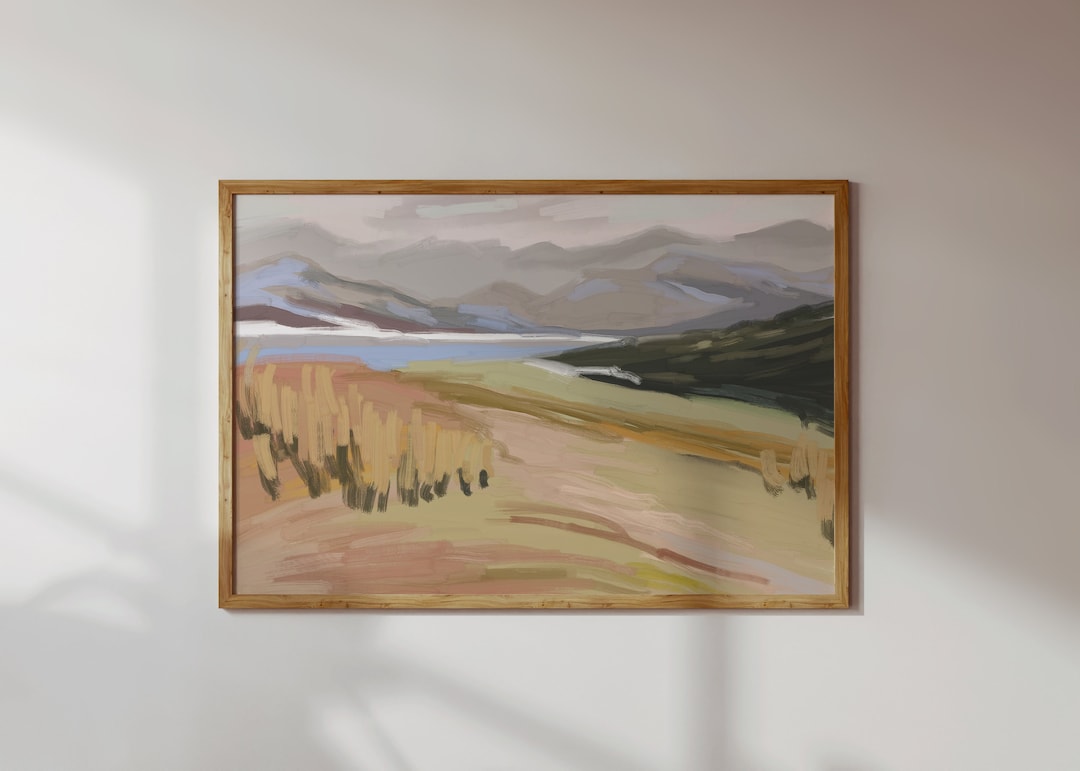 Earth Tones Landscape Painting: Minimalist Wall Art (digital Download ...