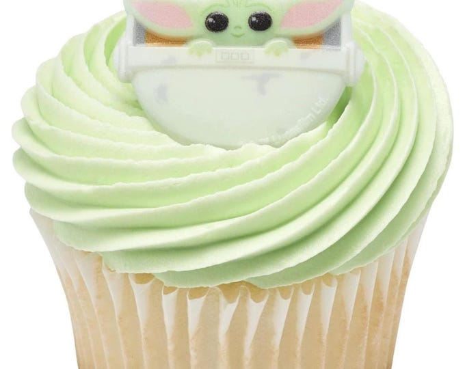 Baby Yoda/grogu Cupcake Toppers the Mandalorian 8 Pieces Total - Etsy