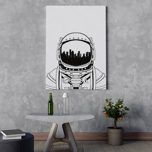 Houston Astronaut Print Houston Skyline Art Houston Wall Art ...
