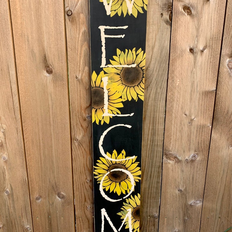Sunflower Porch Sign - Etsy