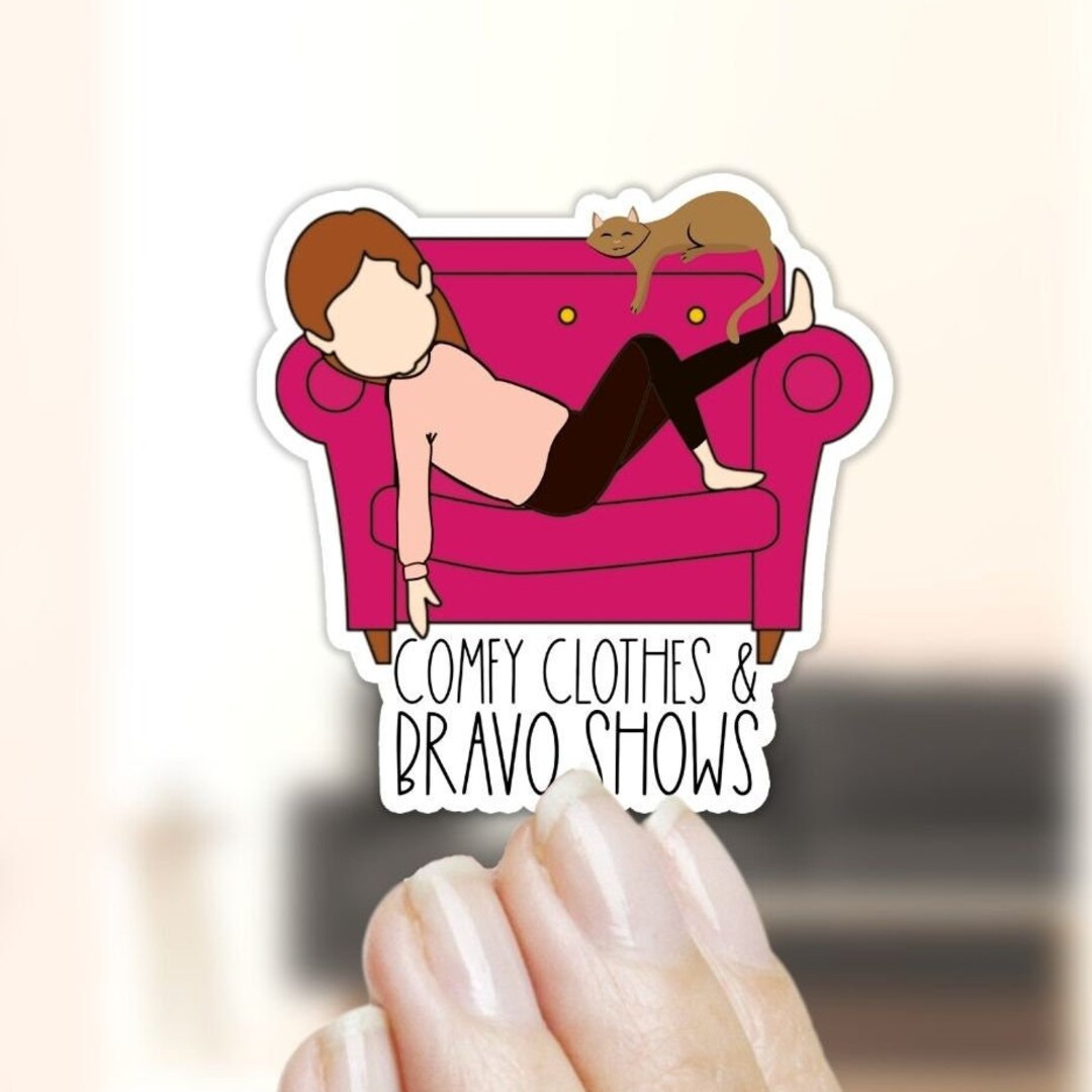 Bravo TV Sticker: Comfy Clothes & Shows - Waterproof Laptop Decal - Etsy