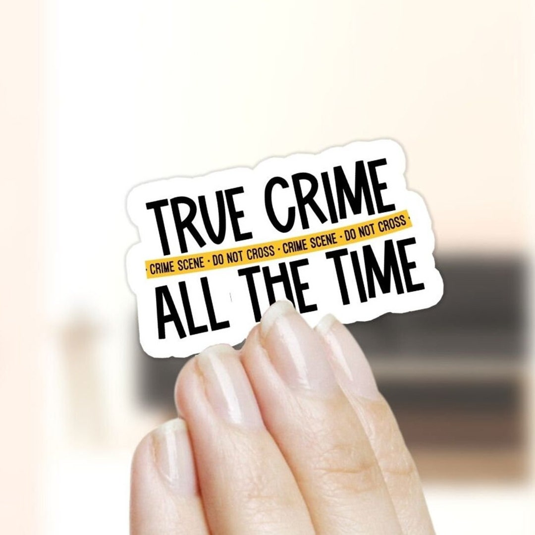 True Crime Laptop Sticker - Water Bottle Sticker, True Crime Gifts ...