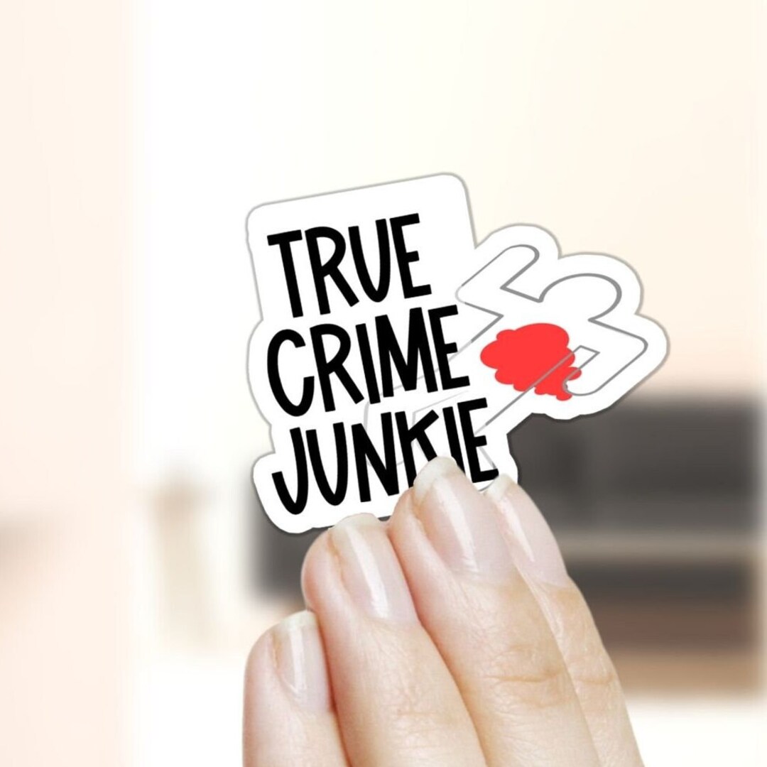 True Crime Laptop Sticker Water Bottle Sticker, True Crime Gifts, True ...