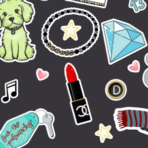 Taylor Swift Icons Sticker Sheet Cute Sticker Set for Swifties Sticker ...