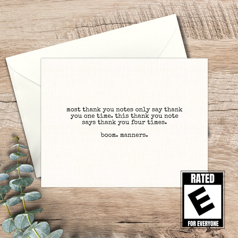 Funny Thank You Card - Etsy