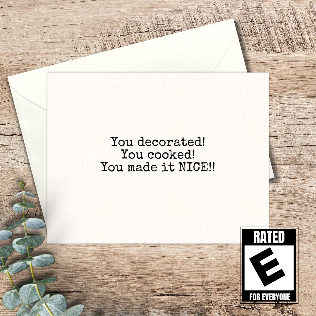 Hostess Gift Card / Funny Thank You Card / Thank You Note / Funny Card ...