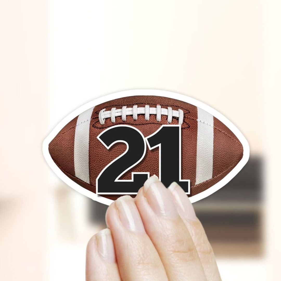 Personalized Football Number Sticker- Custom Sticker for Football ...