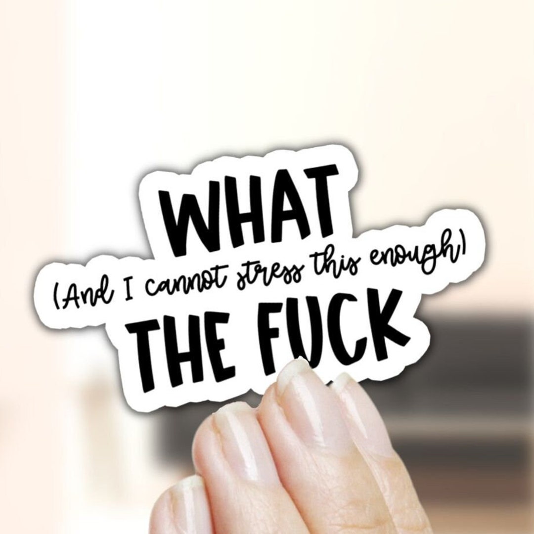 WTF Waterproof Sticker - Funny Meme Laptop Decal - Etsy