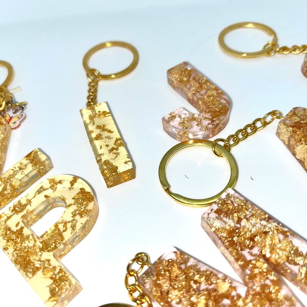 Resin Letter Keychain - Etsy