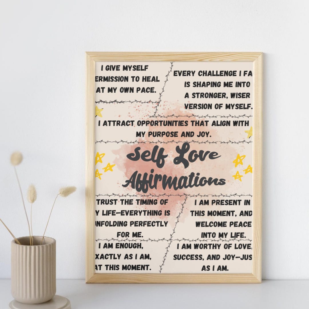 Self-love Affirmation Quotes, Self Love Wall Art, Self-love Gifts, Self ...