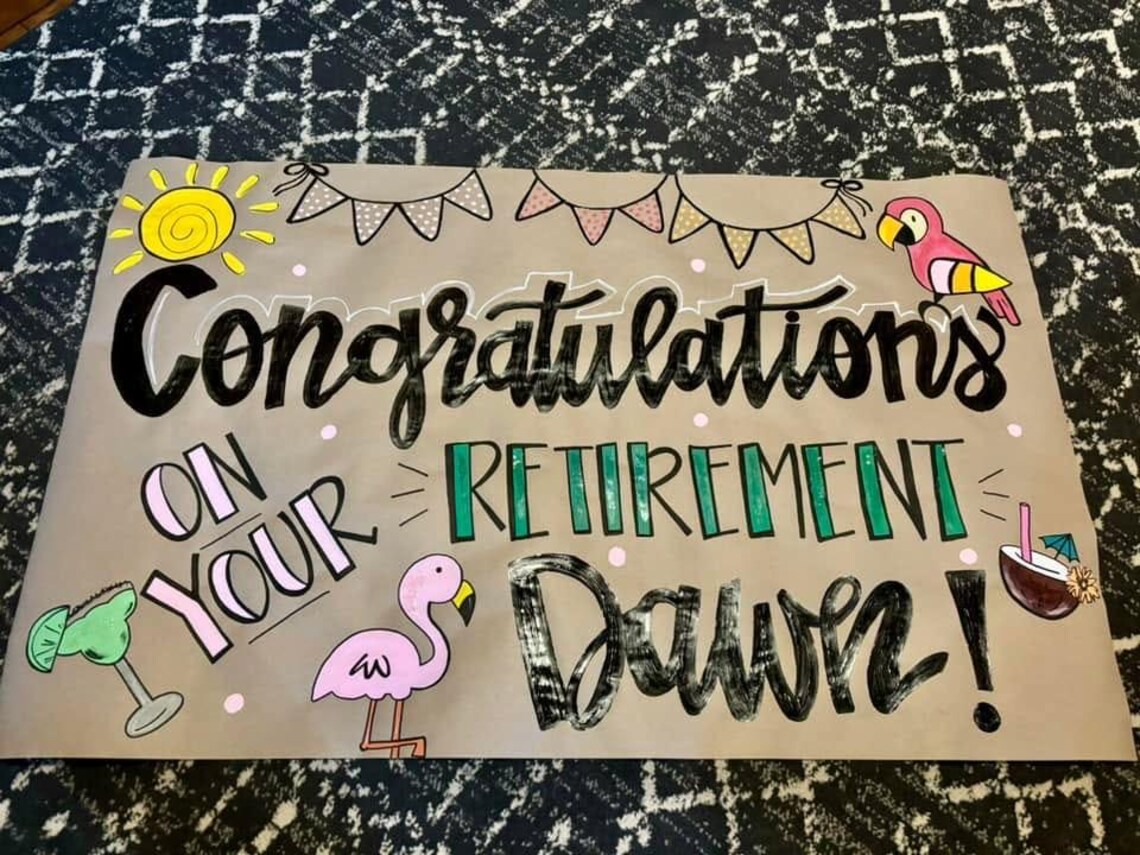 Retirement Butcher Paper Banners - Etsy