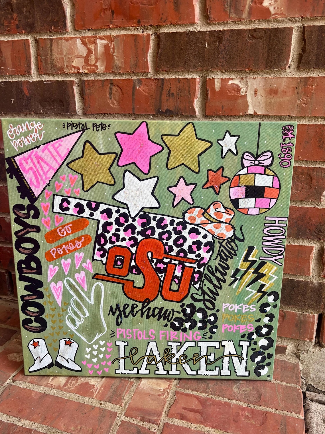 Hand Painted College Canvas: Custom Dorm Decor (24x20) - Etsy