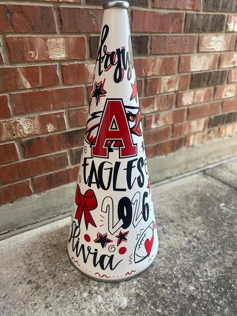 Hand Painted Cheer Megaphone, Custom Megaphone - Etsy