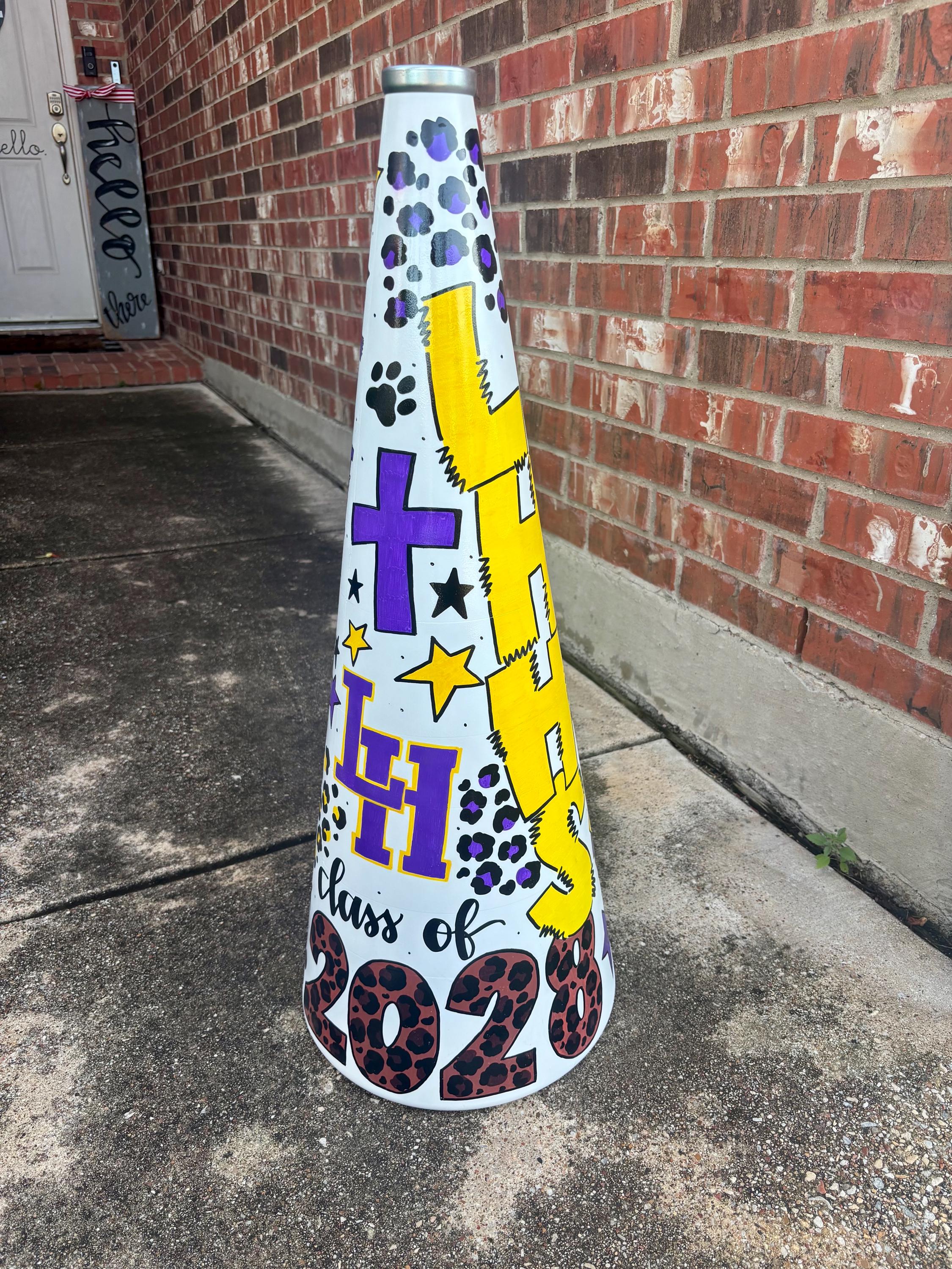 Hand Painted Cheer Megaphone, Custom Megaphone - Etsy