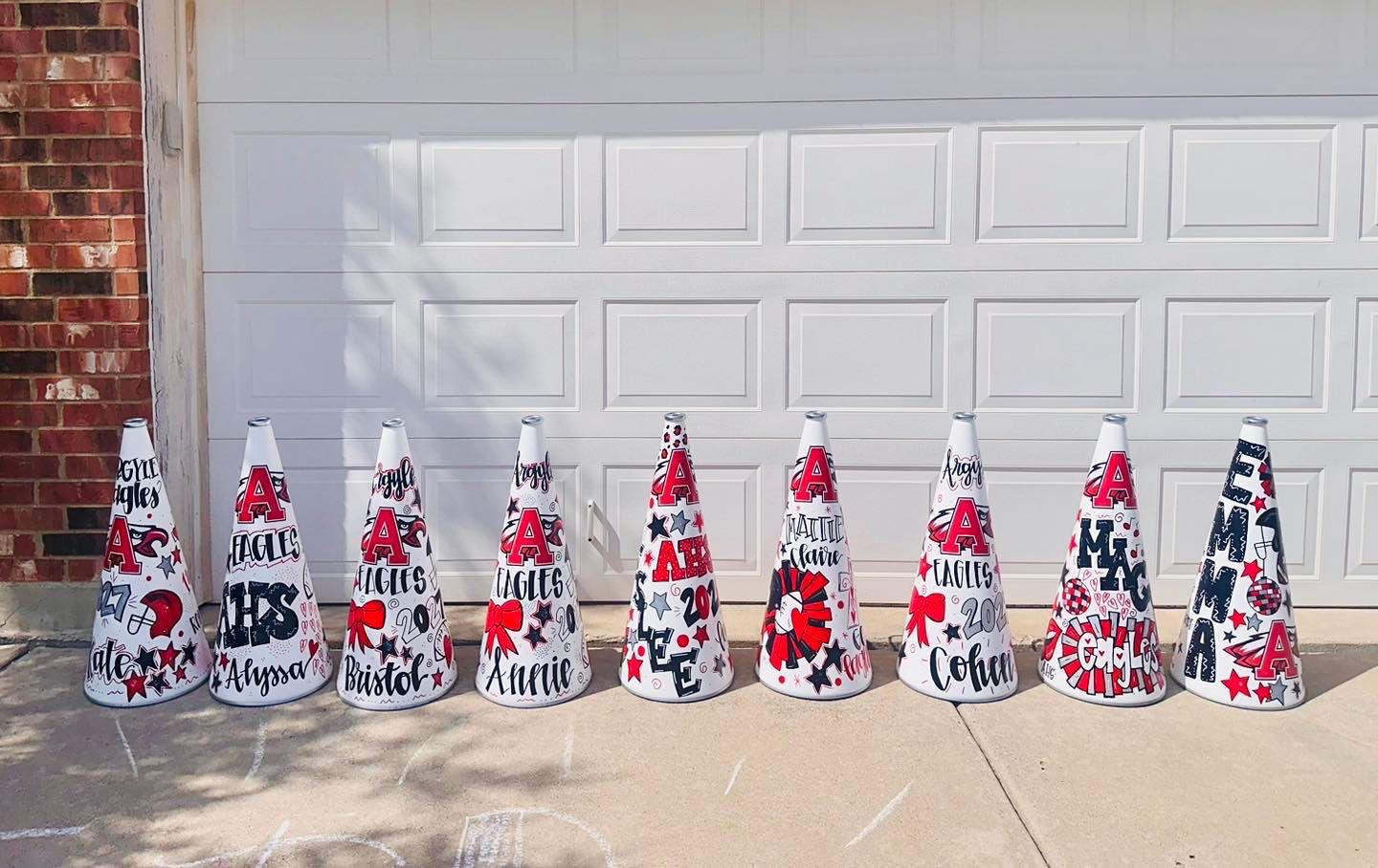 Hand Painted Cheer Megaphone, Custom Megaphone - Etsy