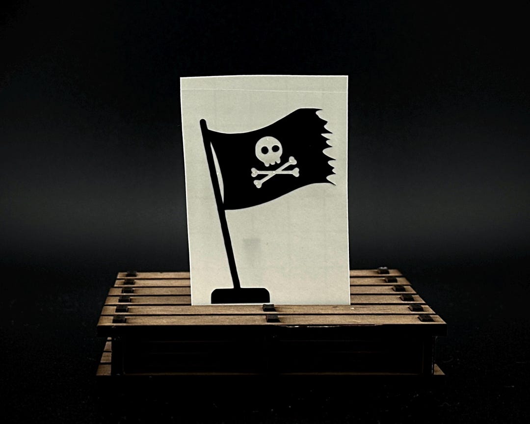 Arrr! Tiny Pirate Flag Decal - Professional Grade Vinyl, Easy to ...