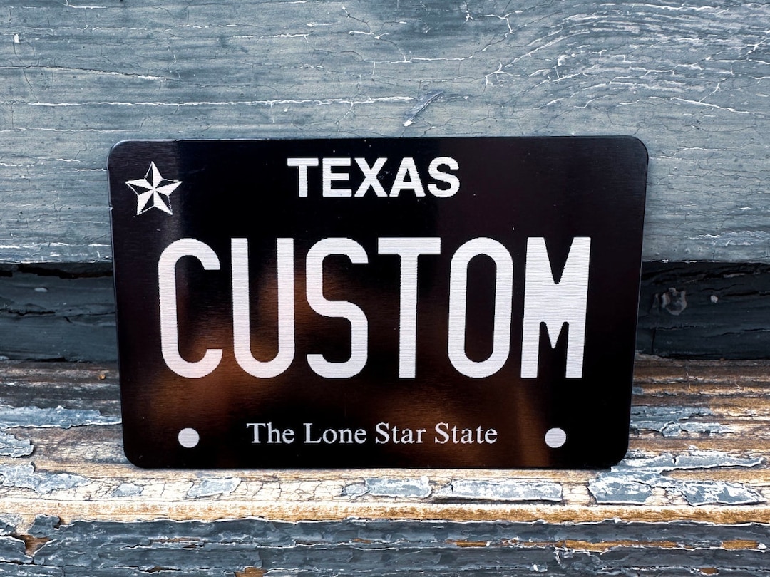 Custom Mini License Plate - Personalized Black Tag for Car Enthusiasts ...
