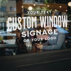 Custom Window Decal / Your Company Logo or Name Storefront - Etsy
