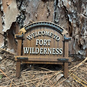 Handcrafted Wooden Fort Wilderness Welcome Sign - Disney Inspired Decor ...
