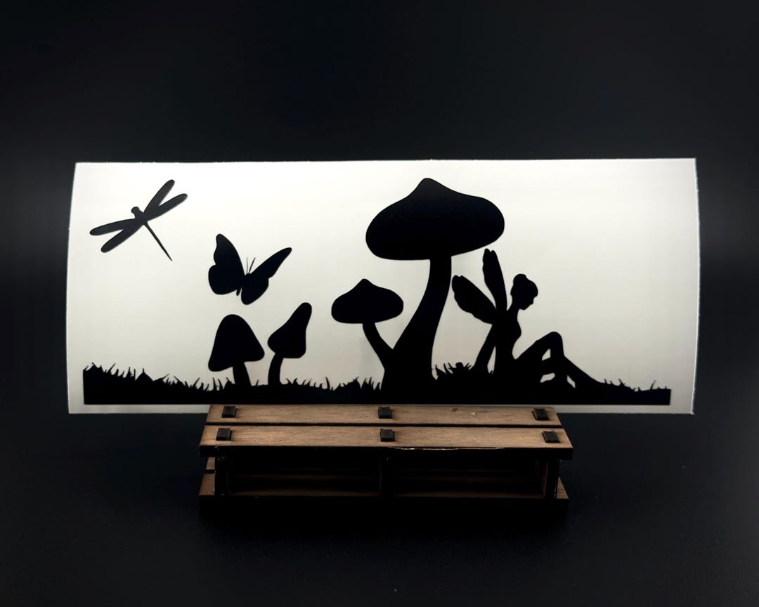 Fairy & Mushroom Car Decal – Whimsical Dragonfly Vinyl Sticker for Cars ...