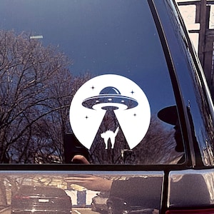 Cat UFO Abduction Decal - Made With Oracal 651 Vinyl and Includes ...