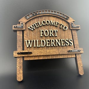 Handcrafted Wooden ‘welcome to Fort Wilderness’ Sign – Rustic Fort ...