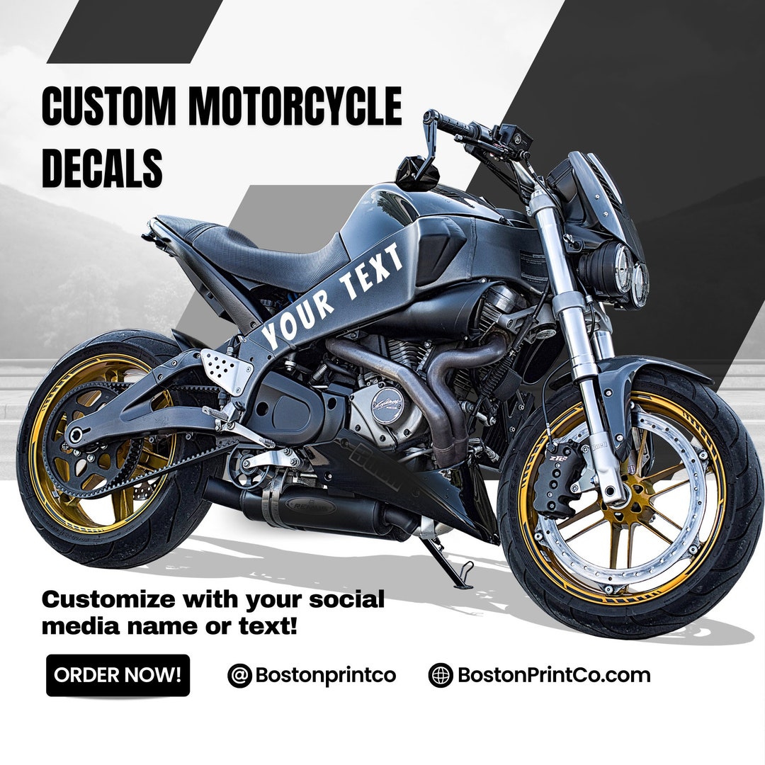Custom Motorcycle Decals Personalize Your Ride With Unique - Etsy