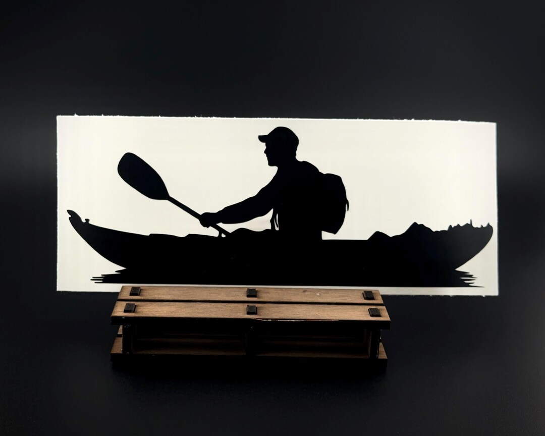 Kayaker Vinyl Decal: Adventure Car Art for Water Sport Lovers - Etsy