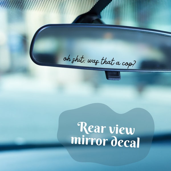 Funny Rear View Mirror Decal - Etsy