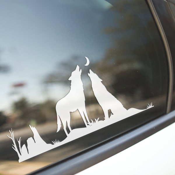 Howling Wolf Decal - Etsy