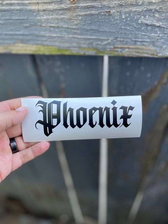 Phoenix Decal / Old English Decal / Arizona Decals / City Name - Etsy