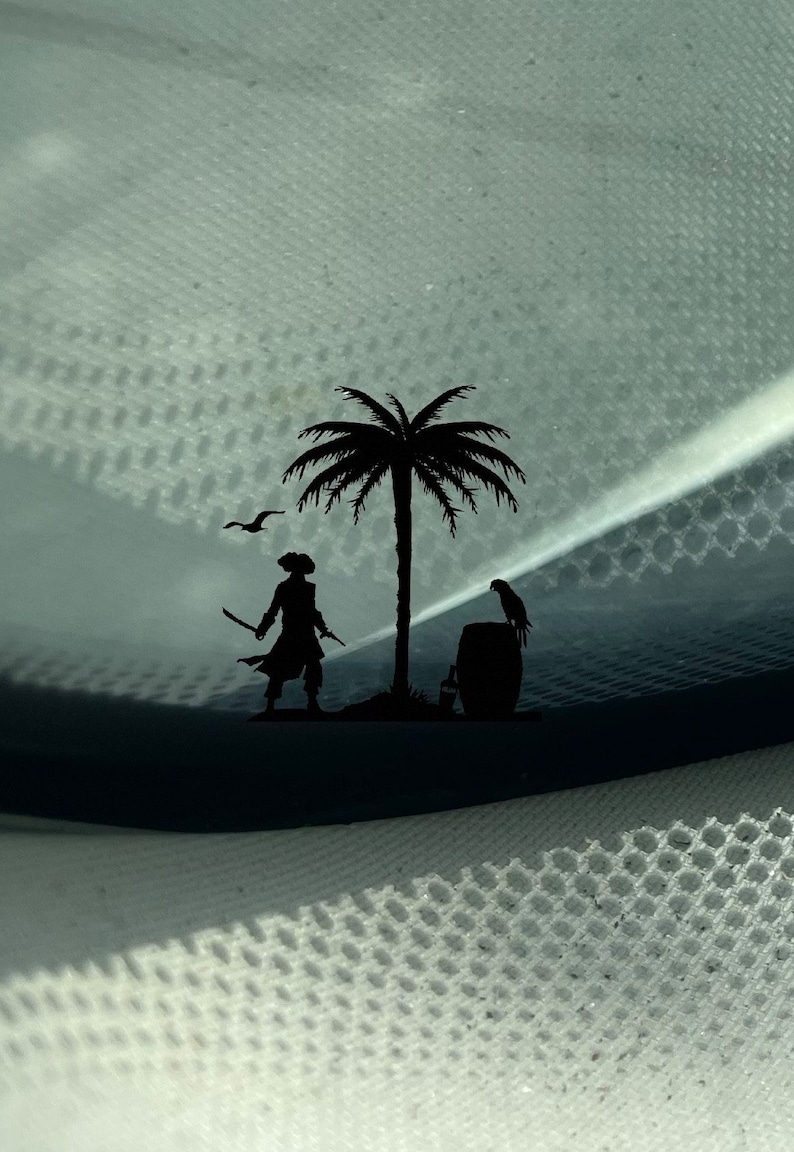 Pirate Palm Tree Vinyl Decal – Hidden Treasure Sticker, Coastal ...