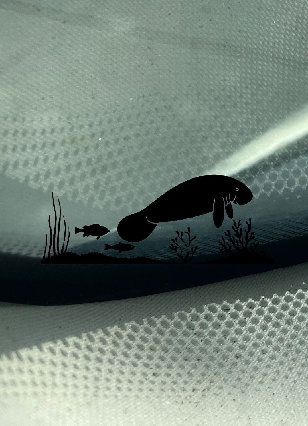 Manatee and Fish Car Decal: Serene Ocean Sticker - Etsy