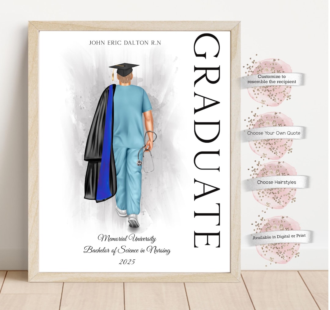 Personalized Gift for Male Nurse Graduation, Graduate Gift for Son ...