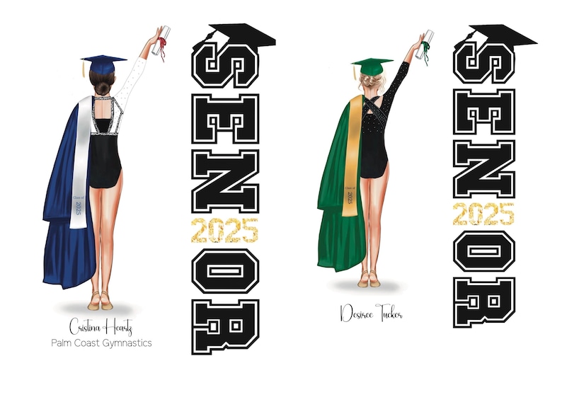 Personalized Gymnastics 2026 Senior Graduation Print, Custom Leotard ...