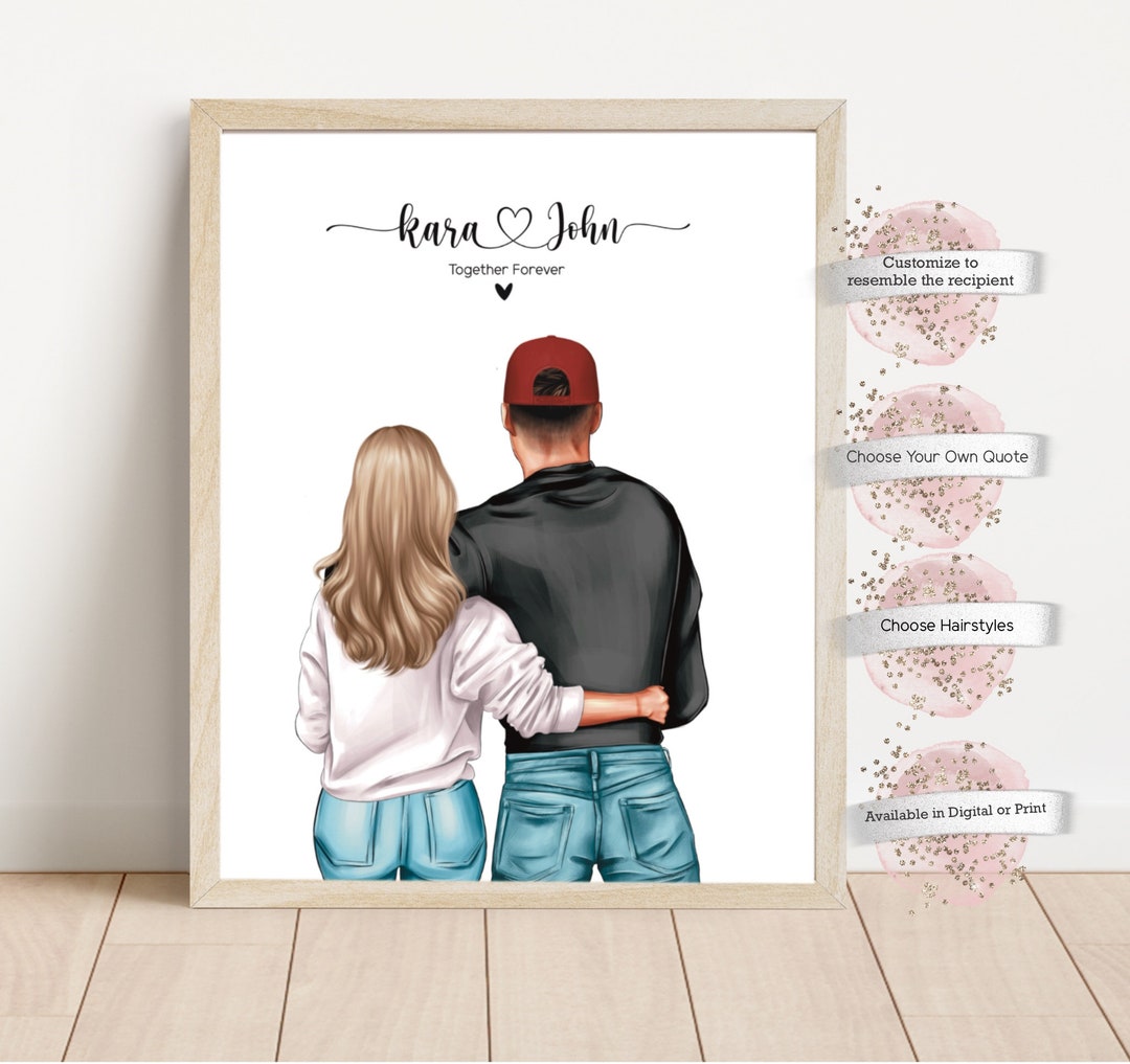 Personalized Couple Print, Custom Gift for Couple, Couples Gift, Gift ...