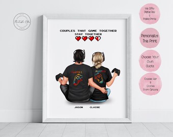 Couple Video Game - Etsy