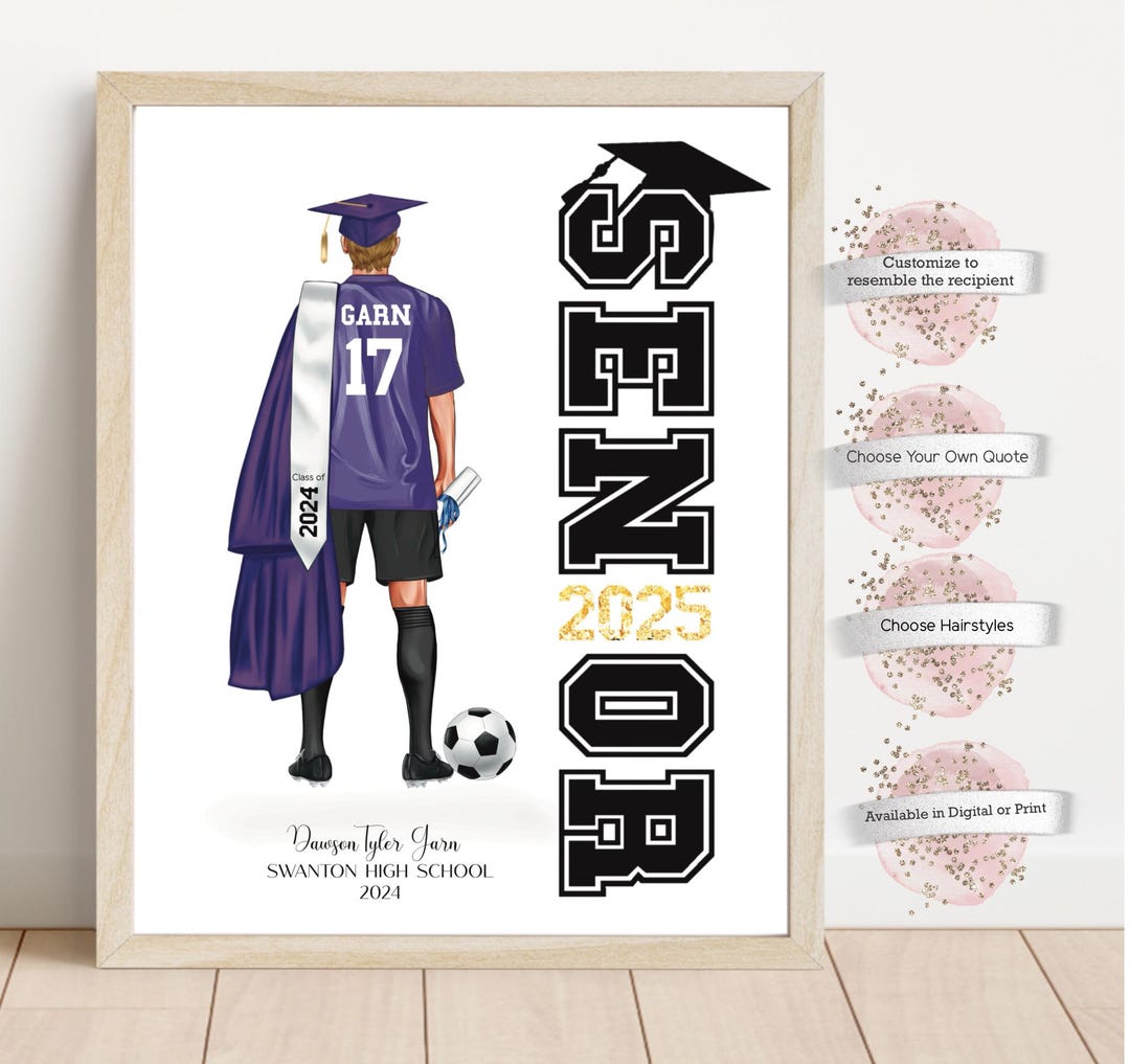 Personalized Soccer Graduation Print, Soccer Graduate, Sports ...
