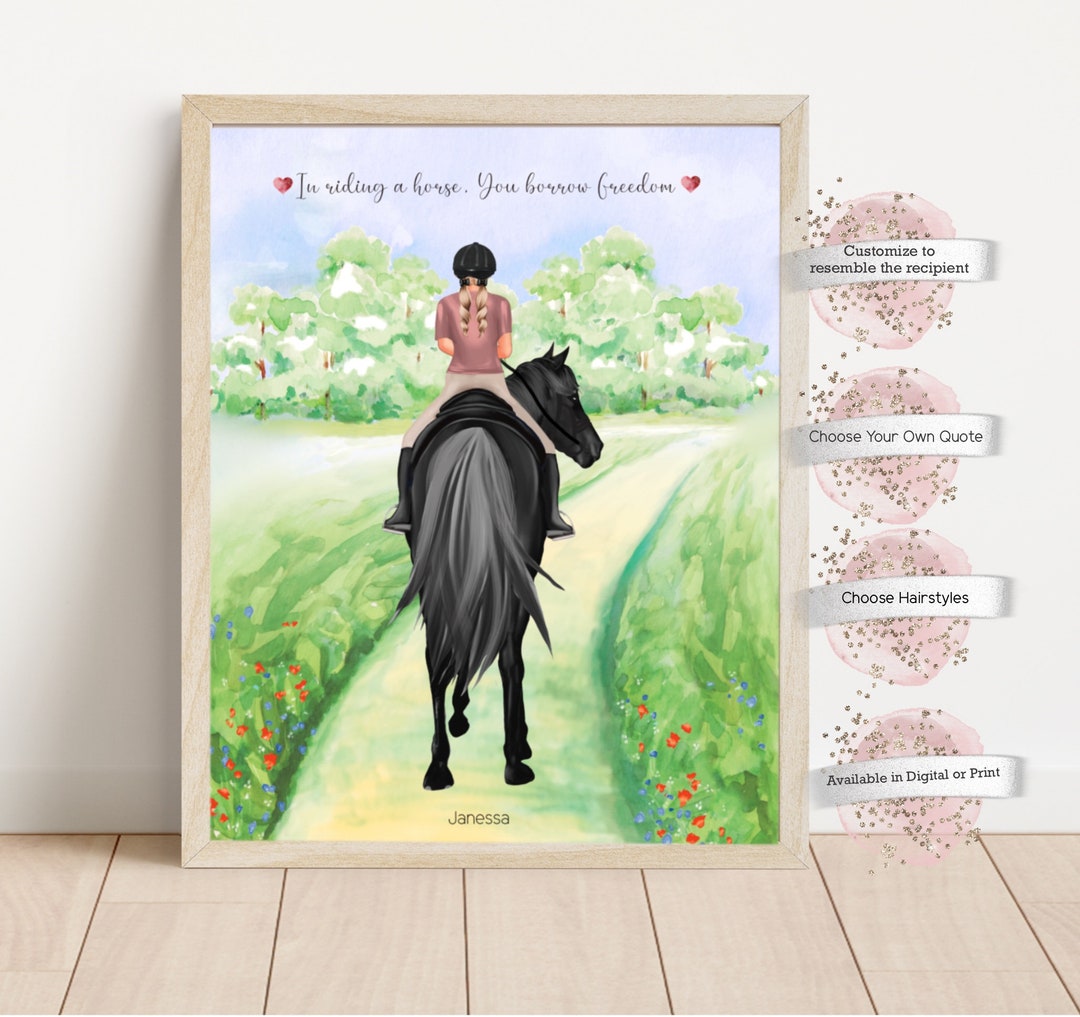 Personalized Horse Print, Personalized Gift, Gift for Horse Lover ...